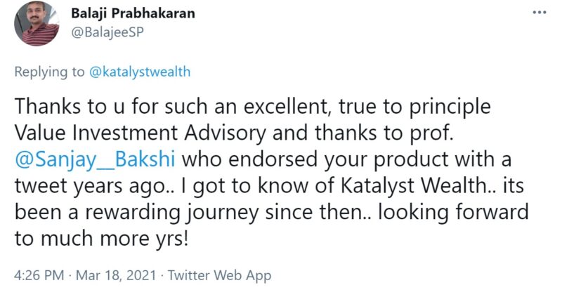 Katalyst Wealth – Multibagger stocks | Stock reports | Value Research | Investment